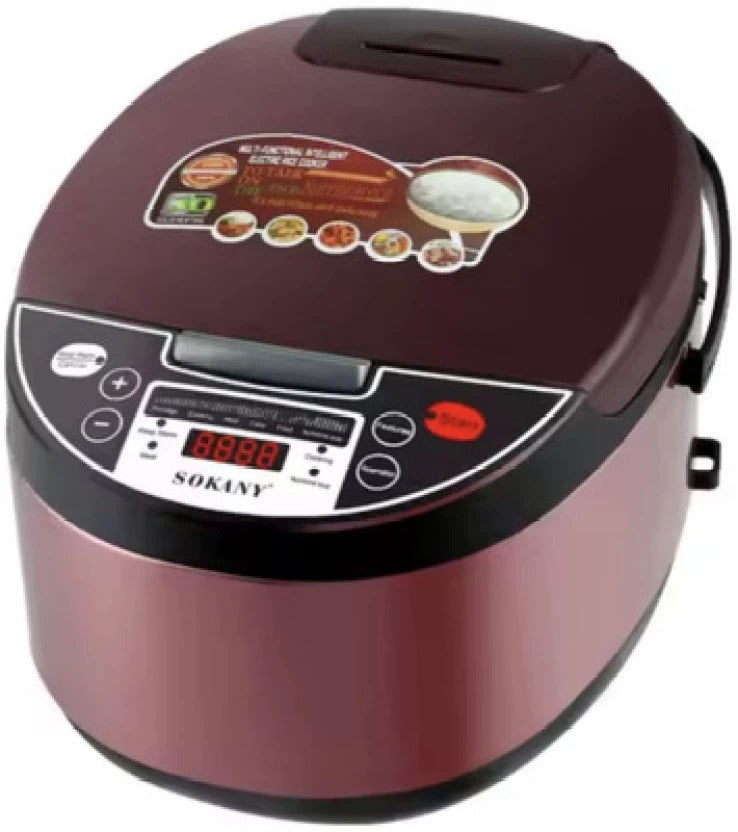 SOKANY SK-07078 Electric Steam Cooker – 6L (Maroon) – J&T Essa Traders